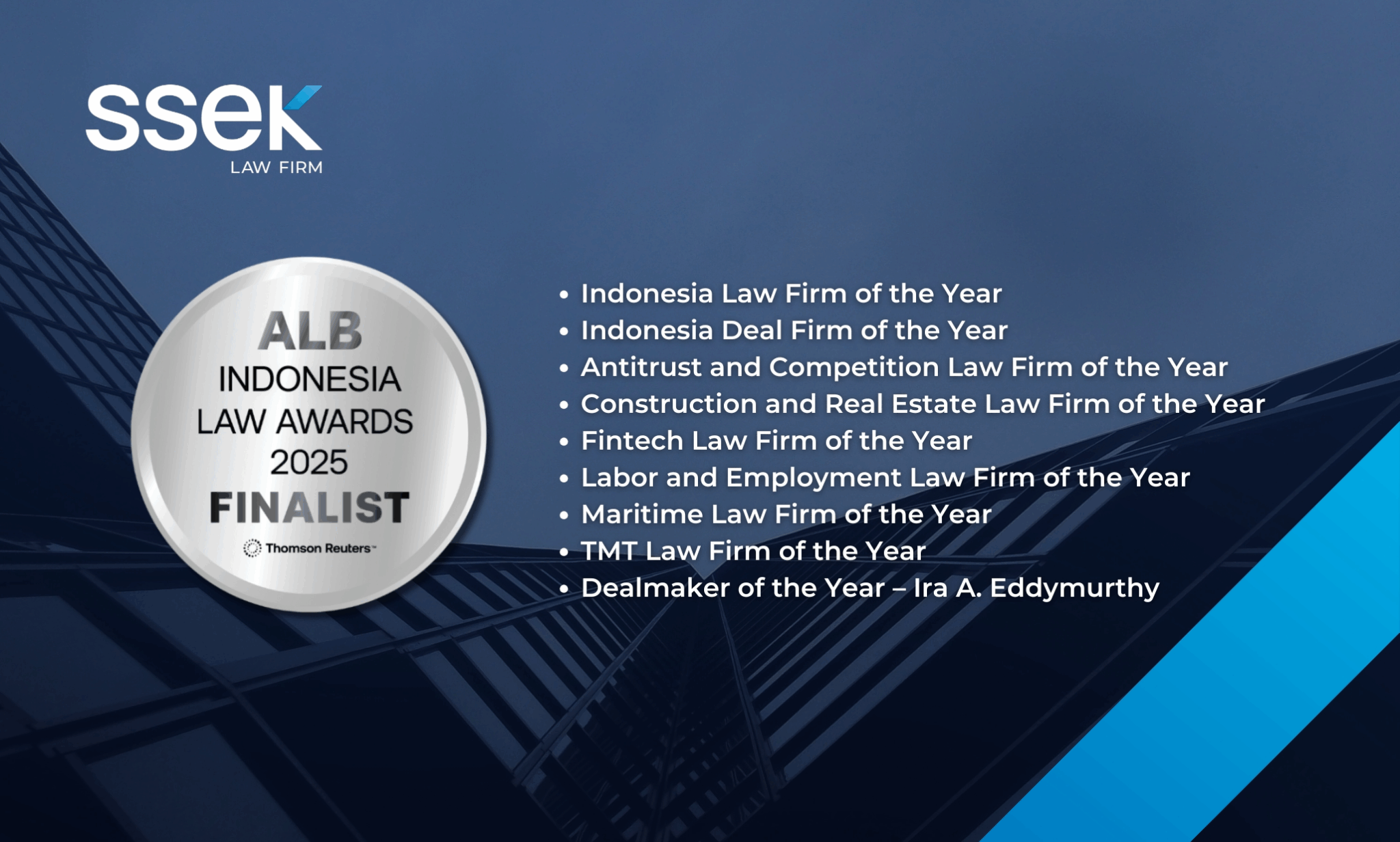 SSEK Named Finalist For Nine Awards At ALB Indonesia Law Awards 2025.